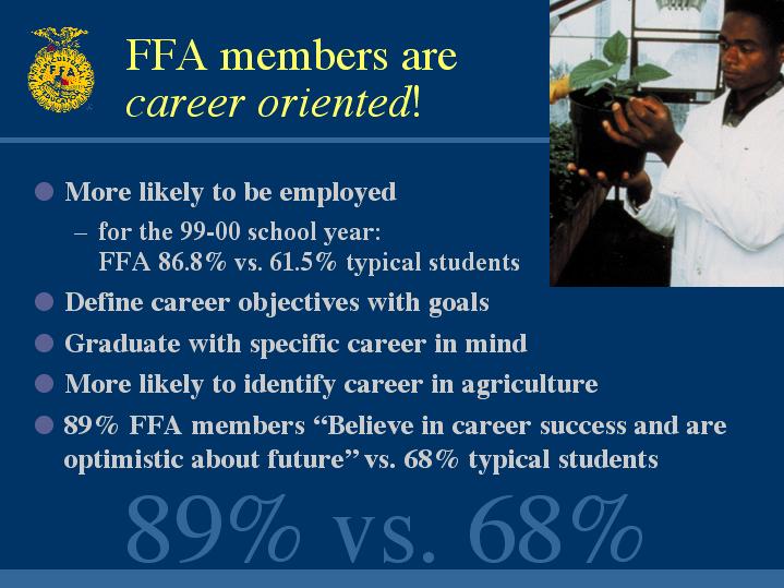 FFA members are career oriented!